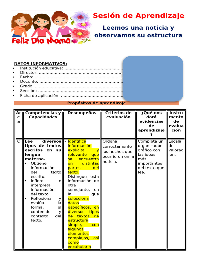 Com Leemos Una Noticia y Obser | PDF | Dom | Información