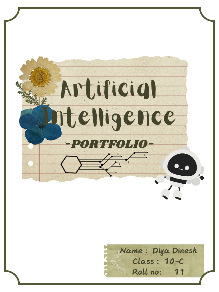 AI Project Portfolio by Diya Dinesh | PDF | Artificial Intelligence ...