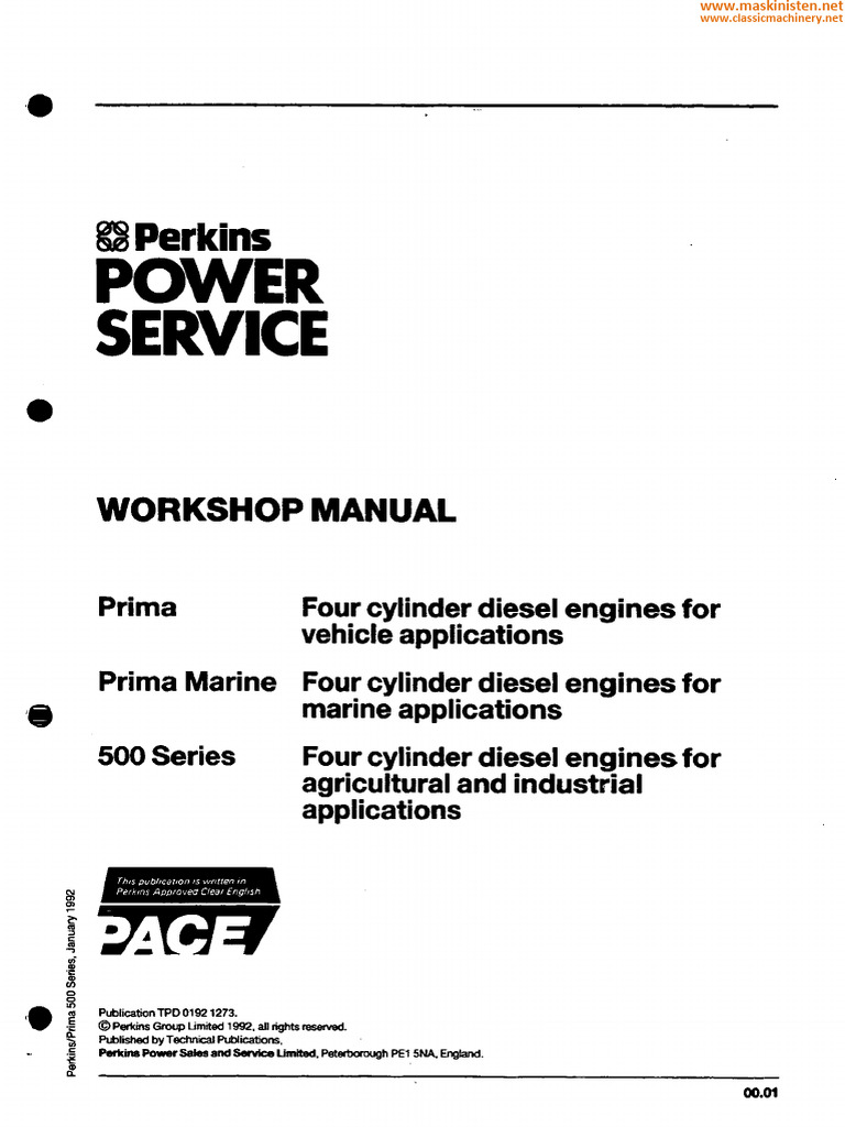 Perkins Prima-Primamarine-500 Workshopmanual Sec Wat | PDF