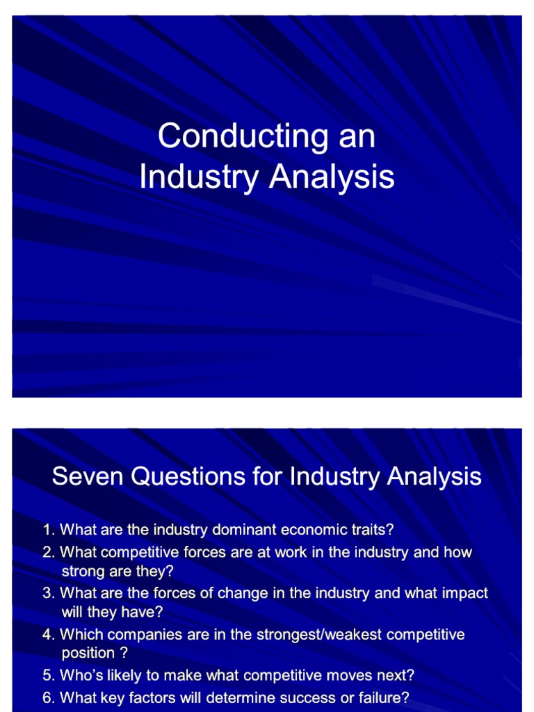 Conducting An Industry Analysis | PDF | Business