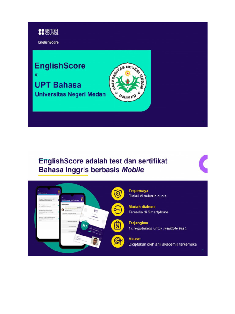 Panduan Aplikasi English Score_2024 | PDF