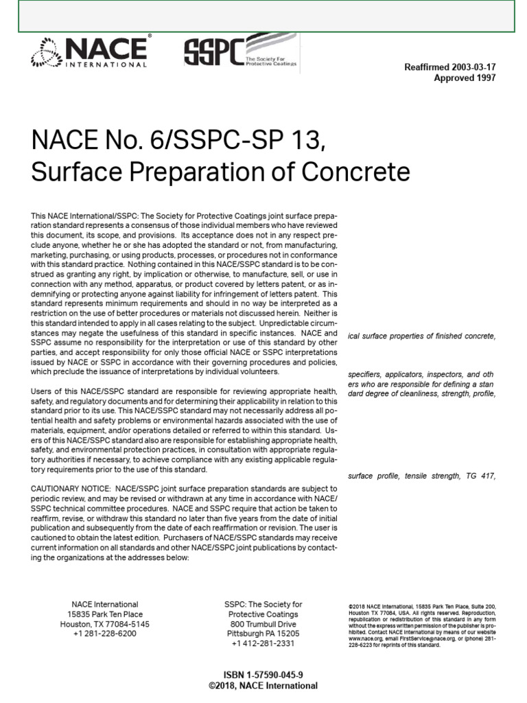 Concrete Surface Prep Guide | PDF | Concrete | Patent