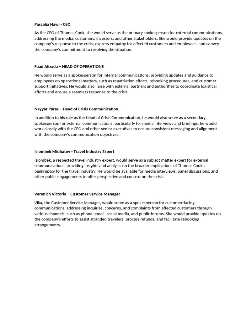 Roles | PDF | Business