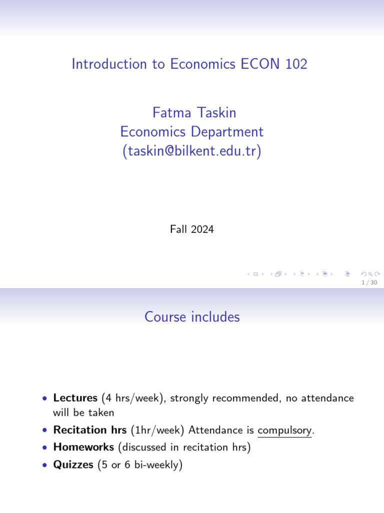 E102_Lecture_1_2024Fall | PDF | Demand | Supply And Demand