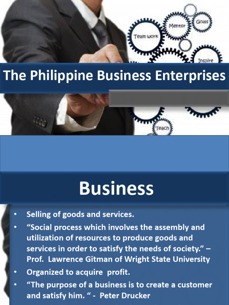 The Philippine Business Enterprise | PDF | Economic System | Economics