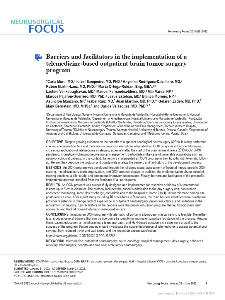 neurosurg-focus-article-pE8 | PDF | Surgery | Neurosurgery