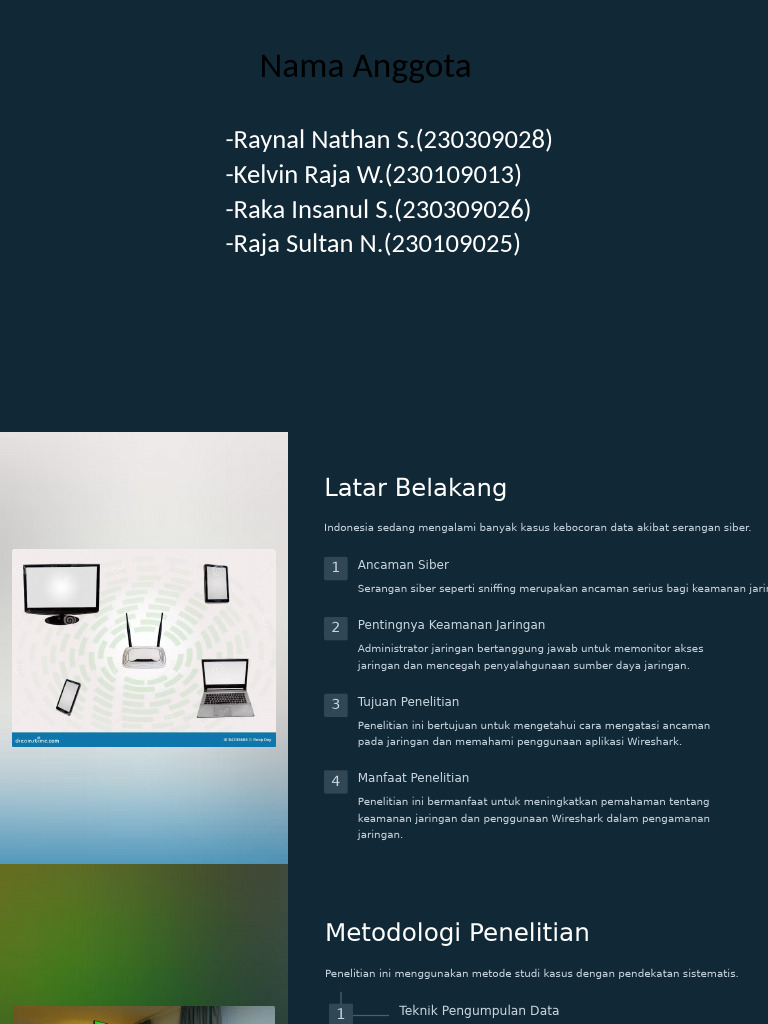 Analisis Keamanan Jaringan Terhadap Sniffing Menggunakan Wireshark | PDF