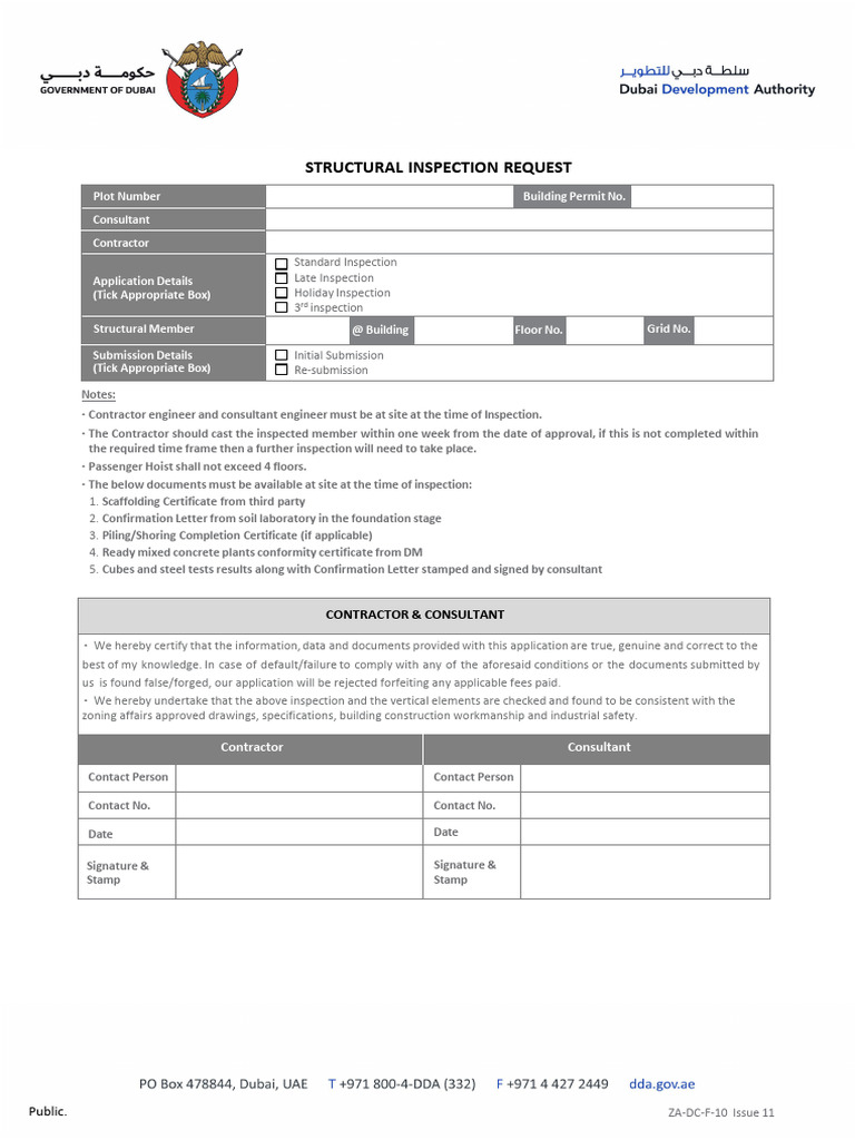 Structural Inspection Form | PDF