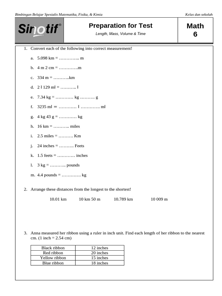Math & Science Study Guide | PDF | Metrology | Units Of Measurement