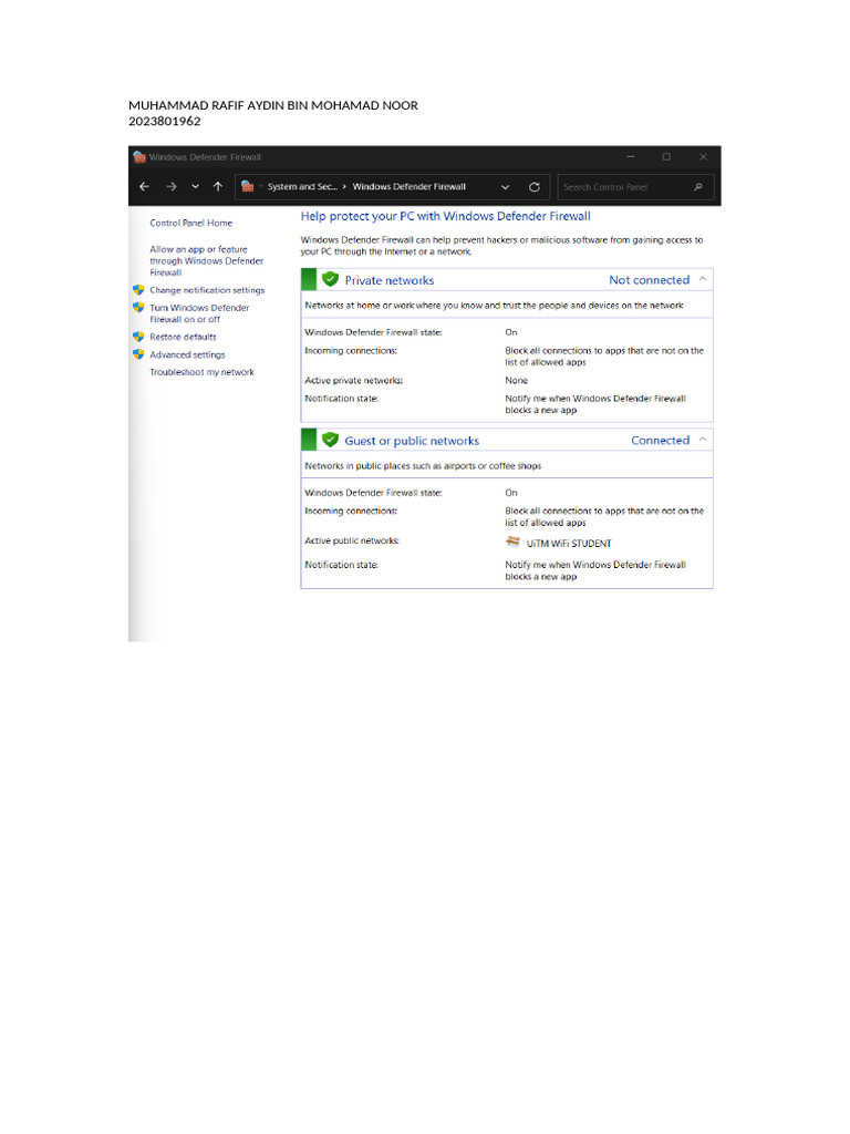 Week 3 firewall lab | PDF