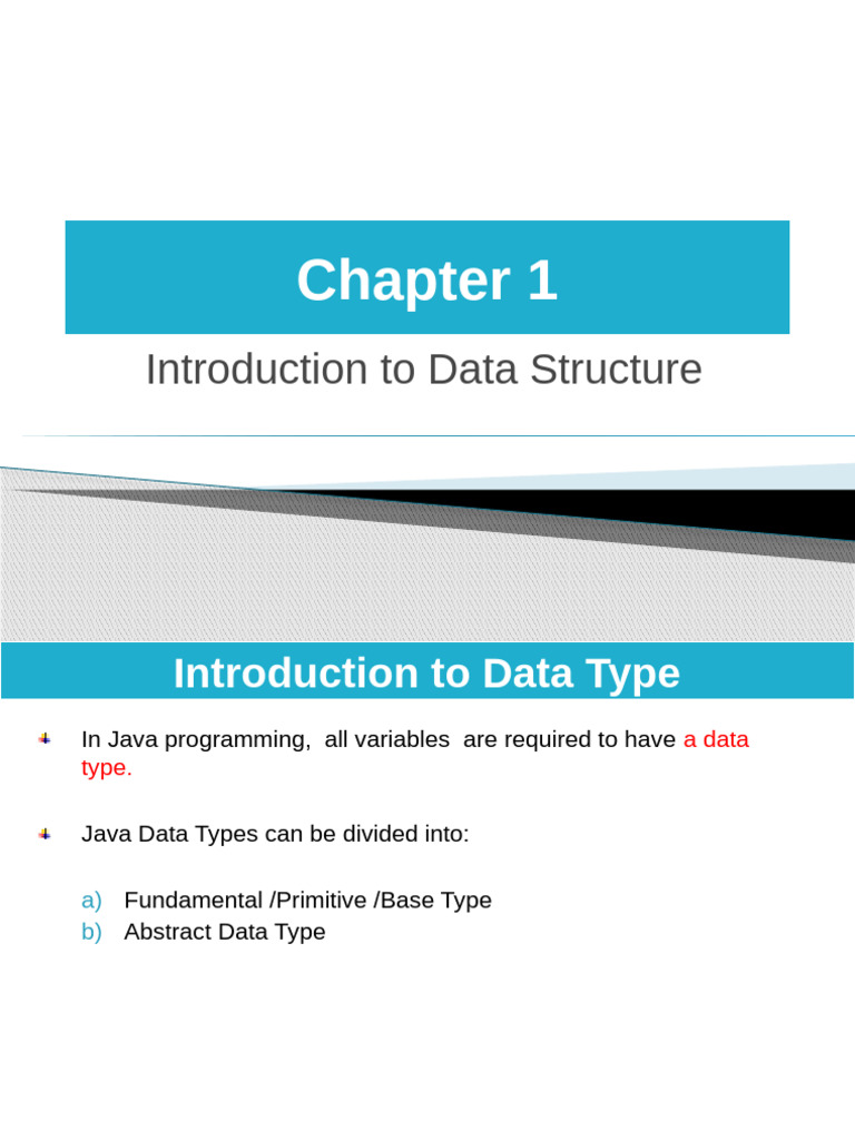 Chapter 1 - Intro To Data Structure | PDF | Data Type | Class (Computer Programming)