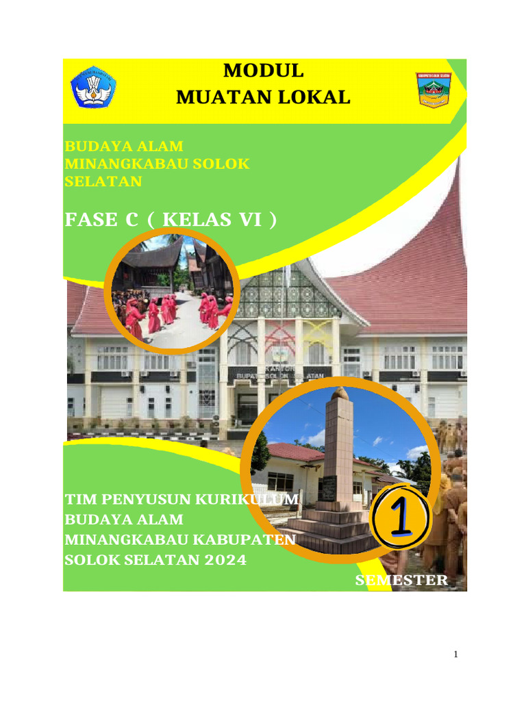 Modul Ajar Muatan Lokal Bamk Semester 1 | PDF