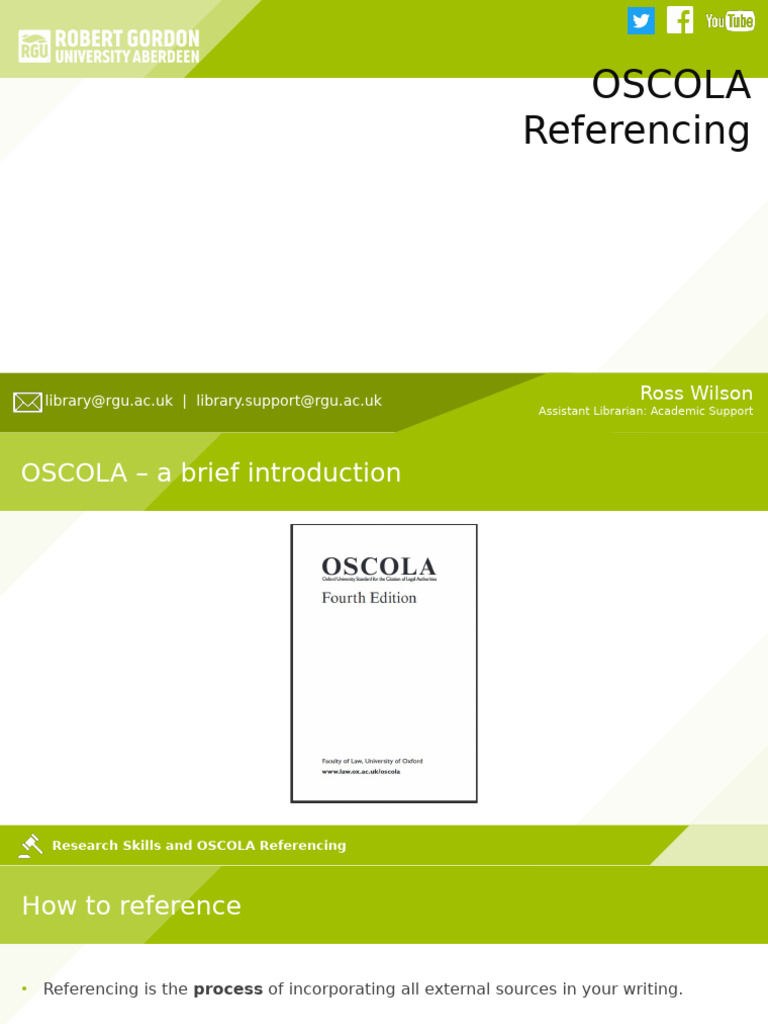OSCOLA Referencing | PDF | Citation