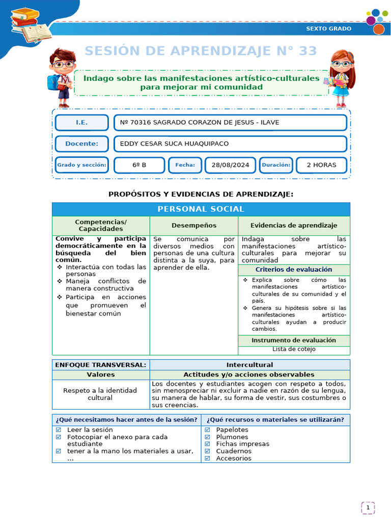 Sesiones de Aprendizaje - Semana 4 - UD VI - Editora Quipus Perú AGOSTO2024 | PDF | Evaluación ...