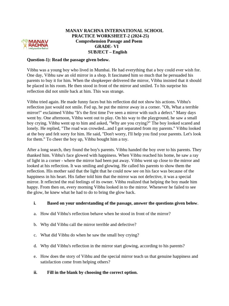 6 Revision 2 Passage | PDF