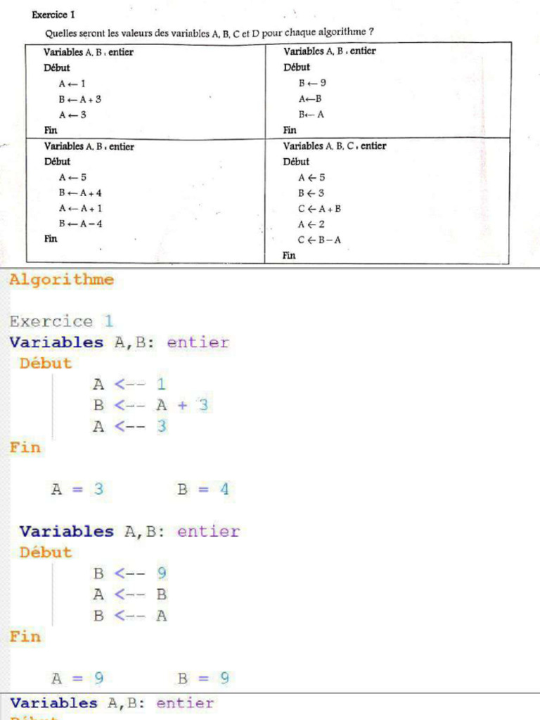 TD 1 Algorithm | PDF