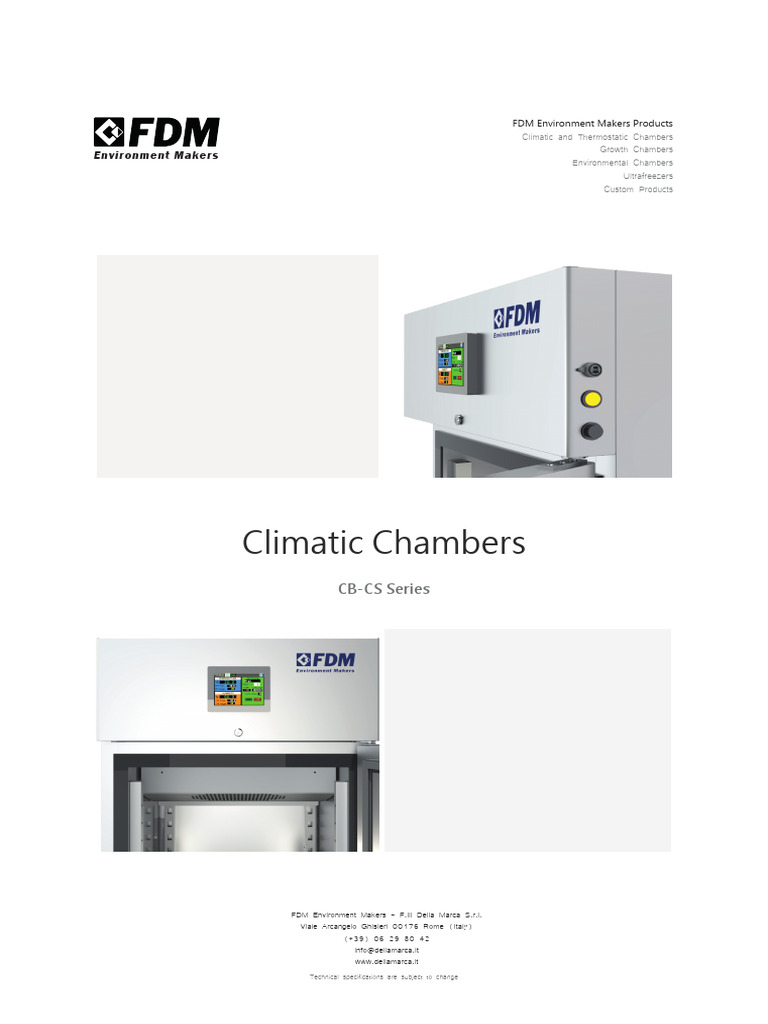 Climatic-Chambers_DS_FDM | PDF | Humidity | Power Supply