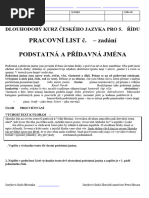 Cesky Jazyk - Sklonovani Podstatnych Jmen Rodu Stredniho | PDF
