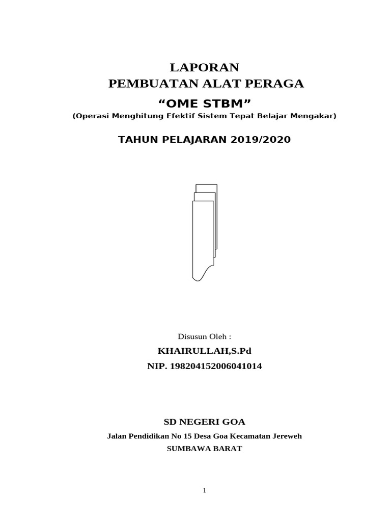 laporan alat peraga ome stbm | PDF