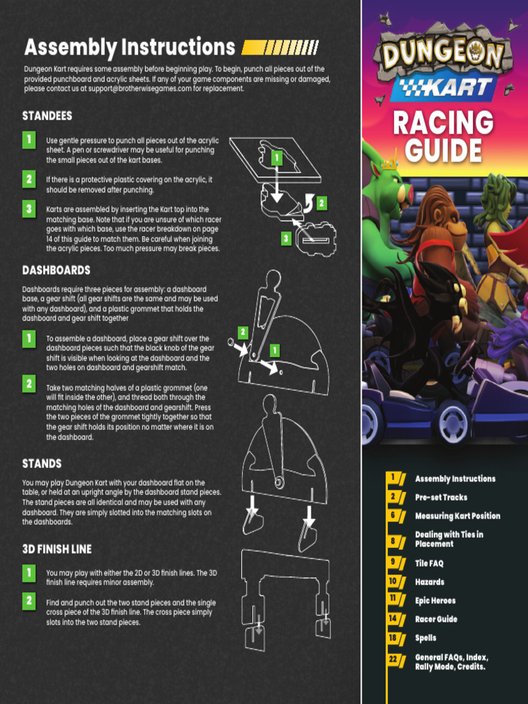 Dungeon Kart Assembly and Racing Guide | PDF