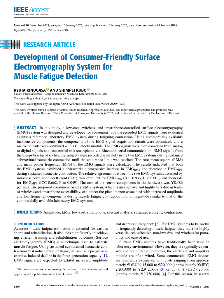 sEMG Development Validation | PDF | Electromyography | Electronics