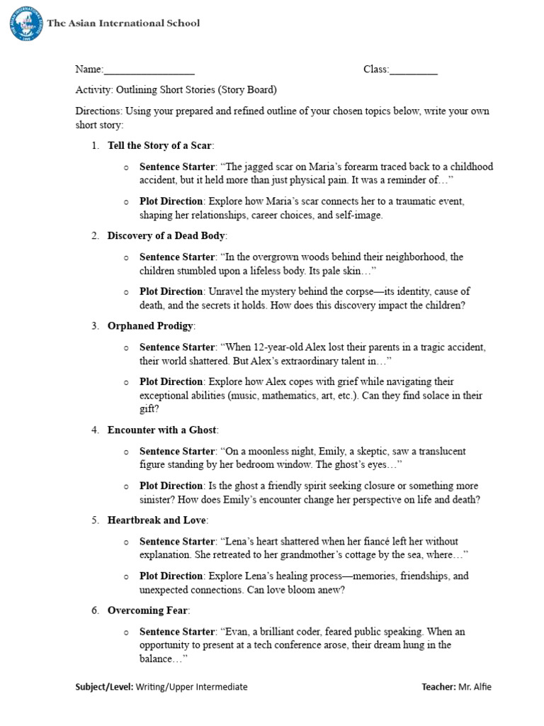 Writing Short Stories (Version 3) | PDF