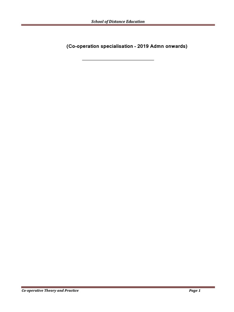 Cooperative Theory MCQ Practice Guide | PDF | Cooperative | Economies