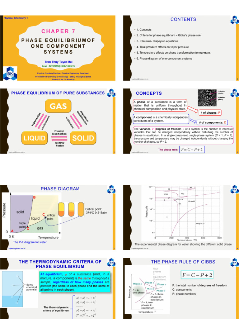 Chapter 7 - Phase Equilibrium of One Component-4P | PDF