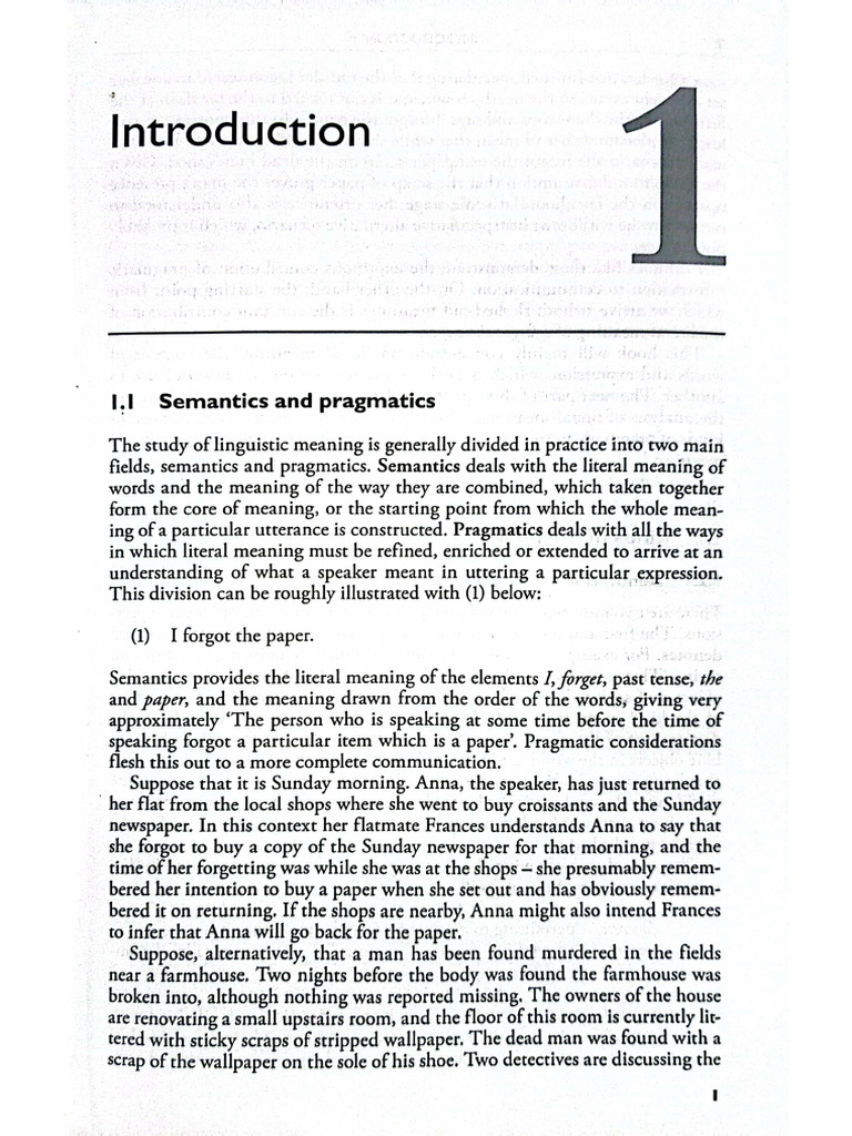 Definition and Key Concepts Semantics | PDF