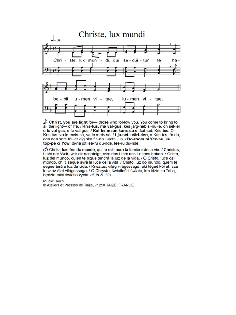 Christe Lux Mundi | PDF