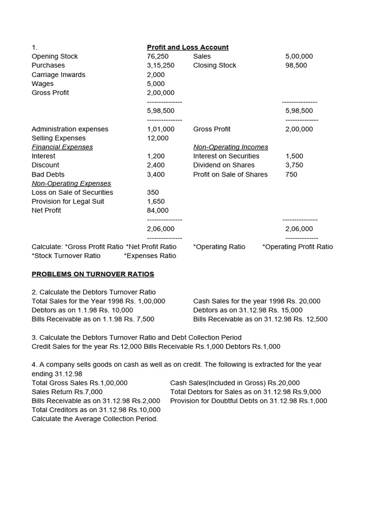 Ratio Analysis Questions | PDF | Equity (Finance) | Balance Sheet