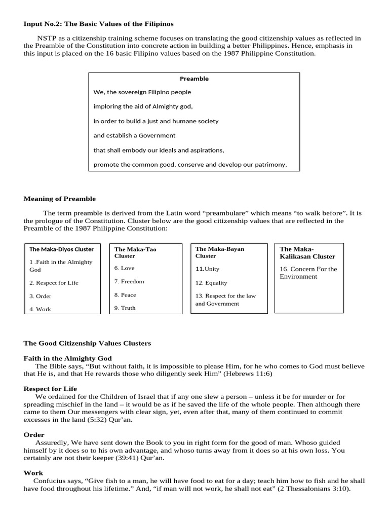 Values Formation | PDF | President Of The Philippines | World Politics