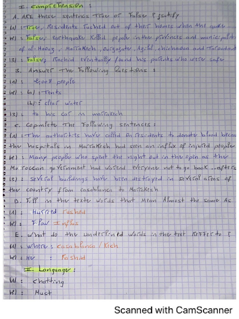 Correction English Pdf