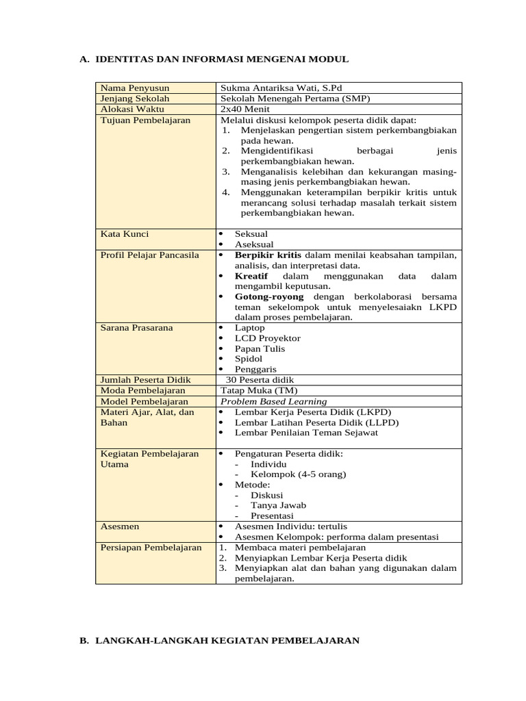 Modul Ajar 1 - Salin | PDF