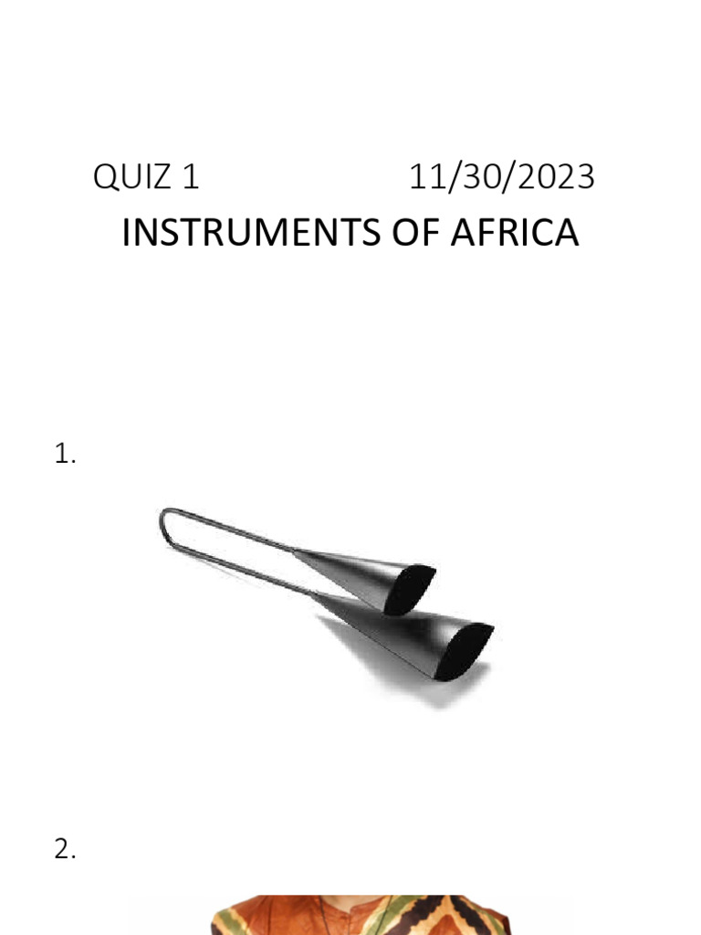 African Musical Instruments Quiz | PDF