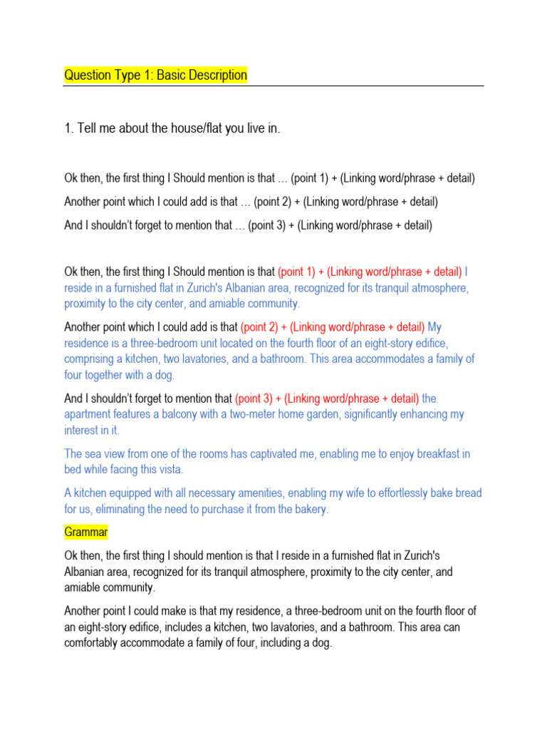 Question Type 1 (Basic Description) | PDF | Iran