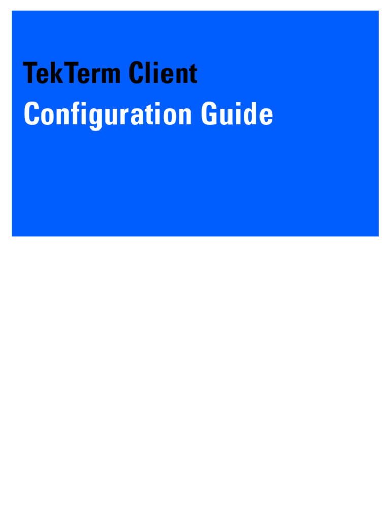 TekTerm Client 8000300-001a | PDF | Computer File | Booting