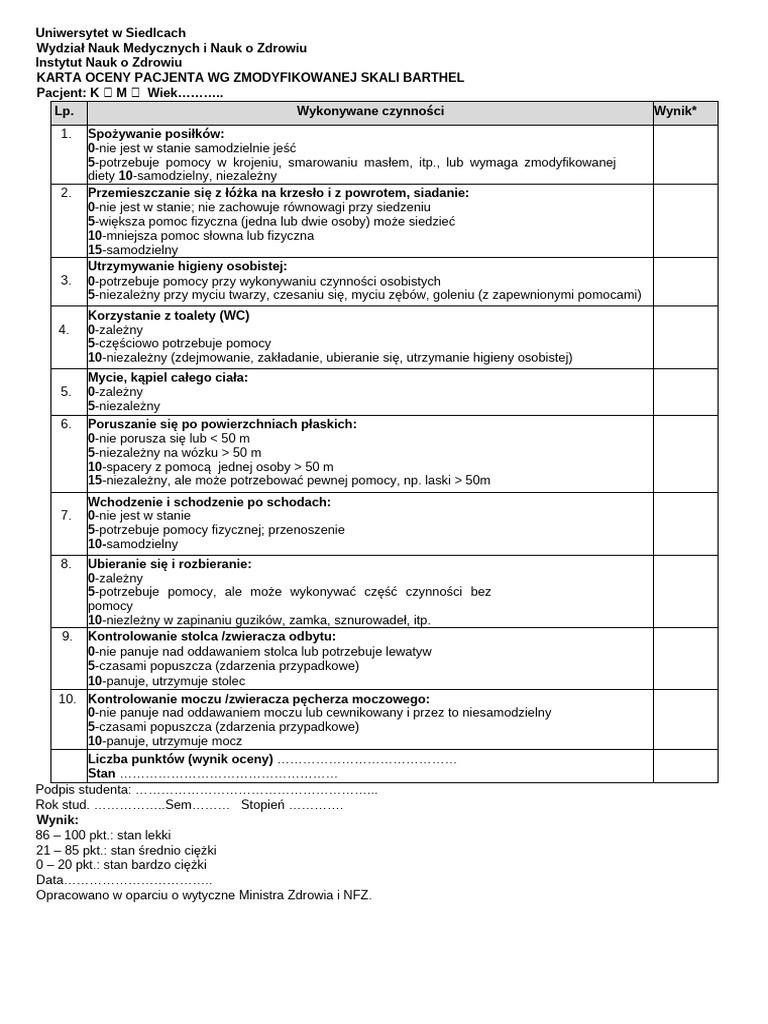 DC Skala Barthel | PDF