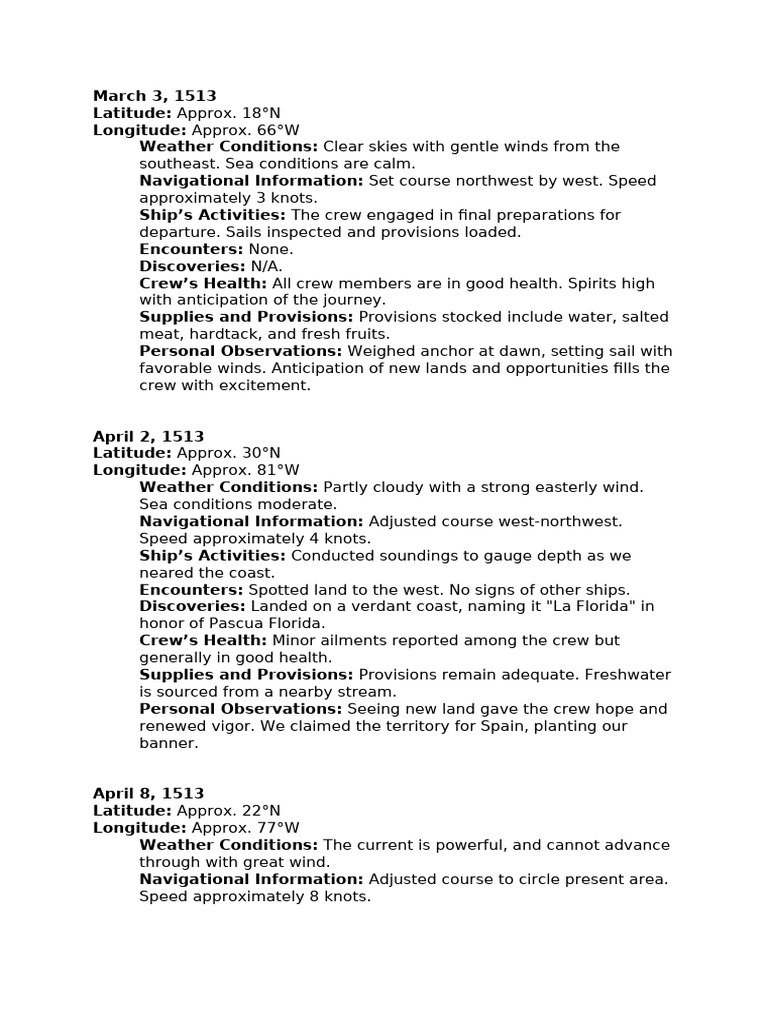 Ship Log Final- Eric Zhang | PDF | Ships | Wound