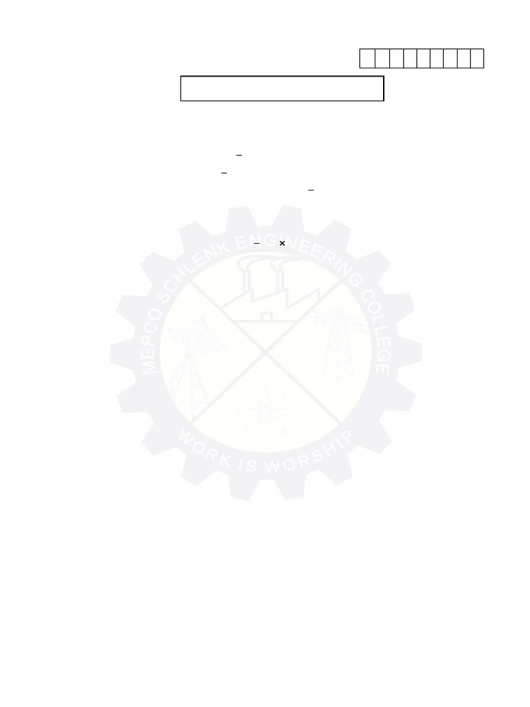 Question Paper Code: 19062: Reg. No | PDF | Reliability Engineering ...