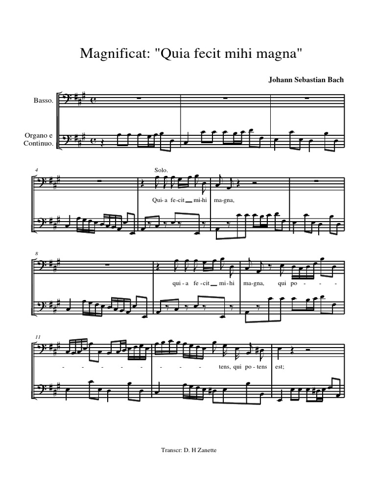 Quia Fecit Magnificat, 2 Pages | PDF
