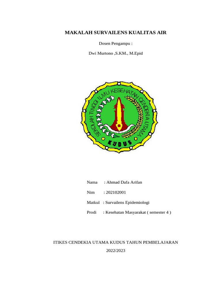 Ahmad Dafa makalahAirBersih | PDF