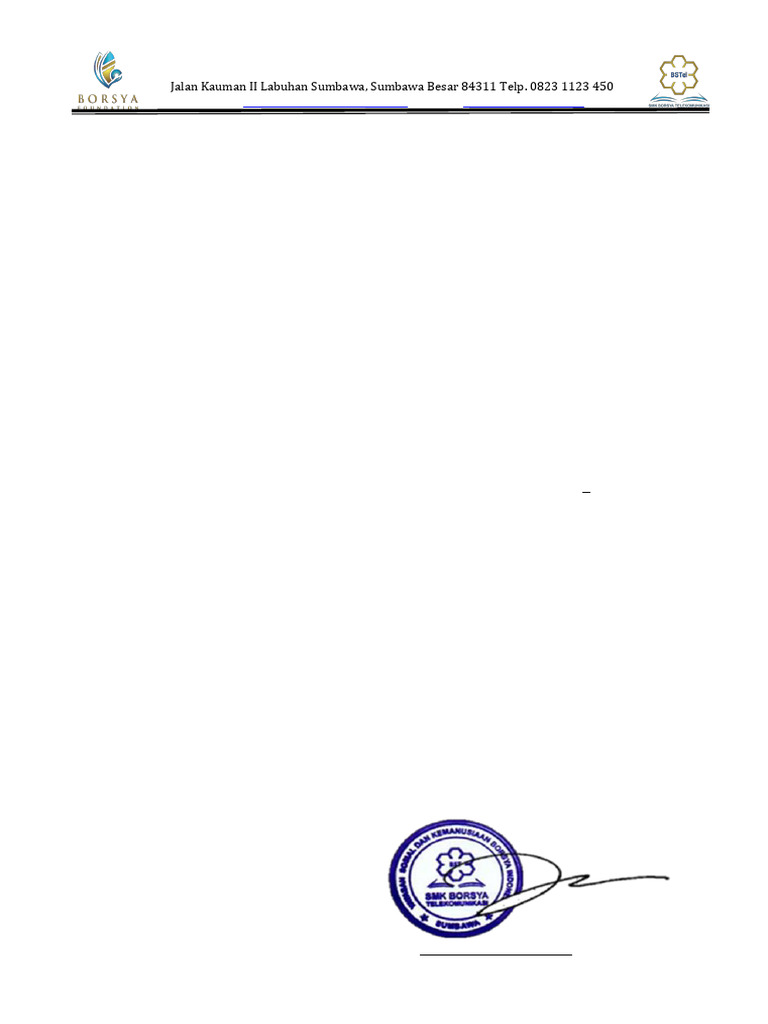 Pemberitahuan Pembayaran BPP SMK Borsya | PDF