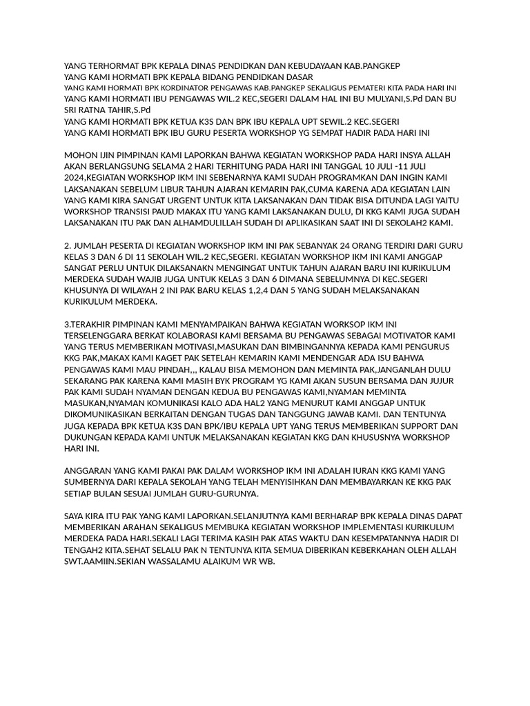 Workshop Implementasi Kurikulum Merdeka | PDF