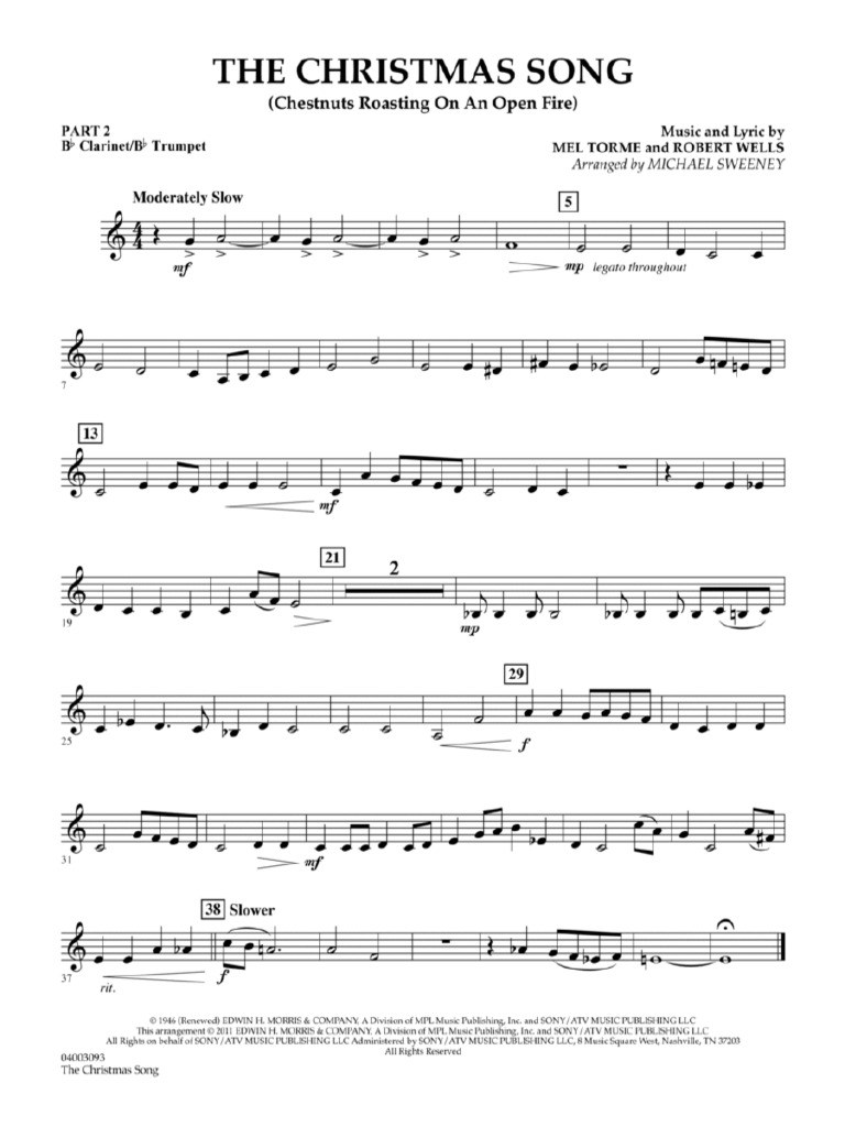 The Christmas Song - Trumpet 2 | PDF