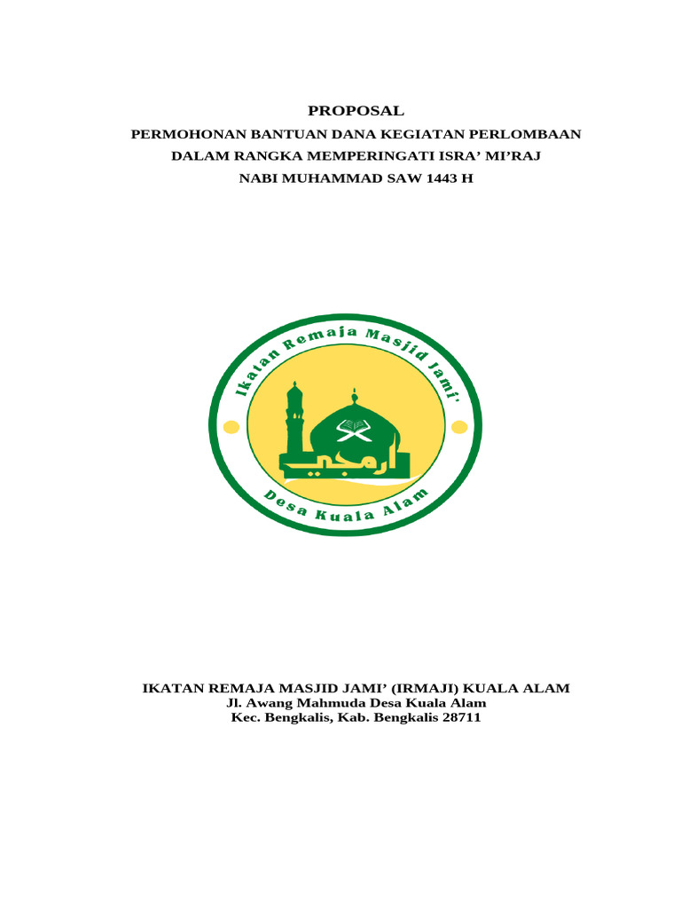 PROPOSAL KEGIATAN New | PDF | Perjalanan