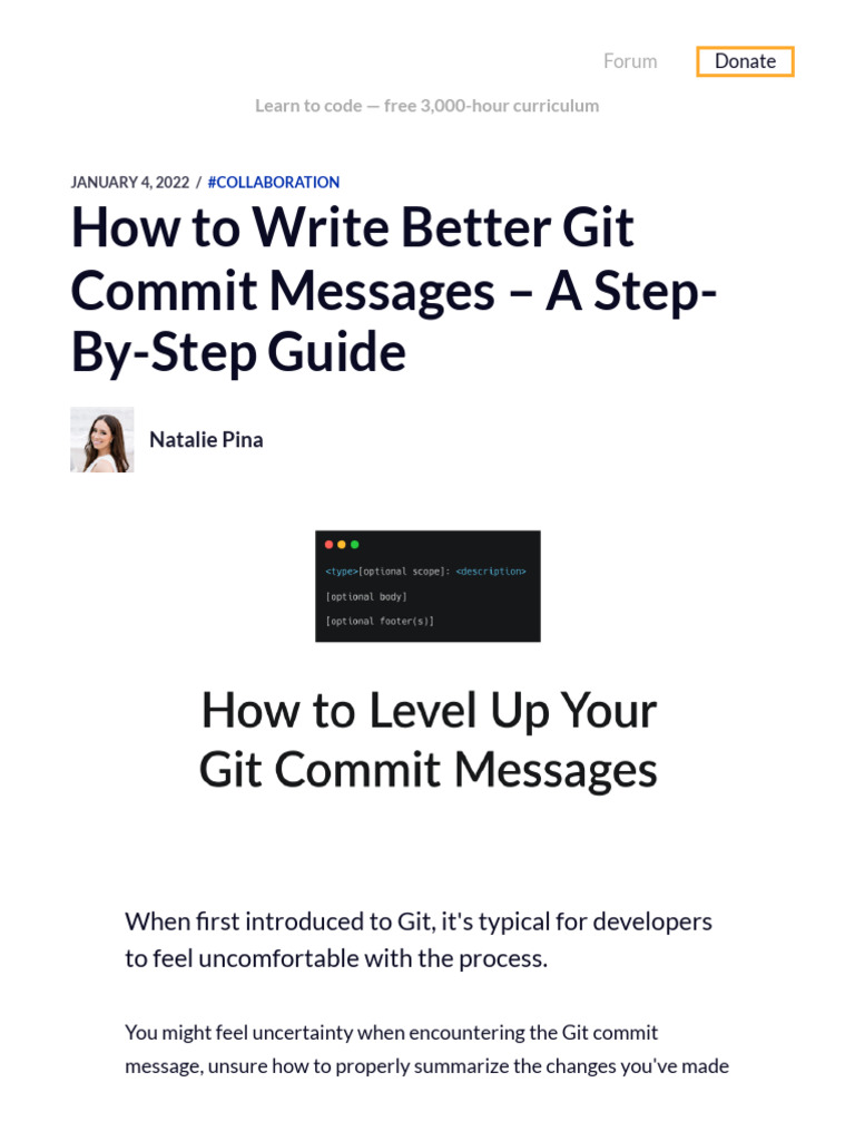 Improve Git Commit Messages Guide | PDF | Business