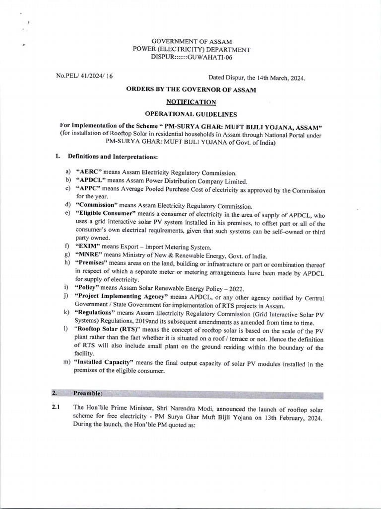 Notification-Operational Guidelines | PDF