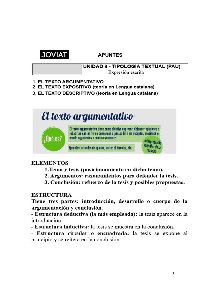 Tipología Textual PAU | PDF | Argumento | Analogía