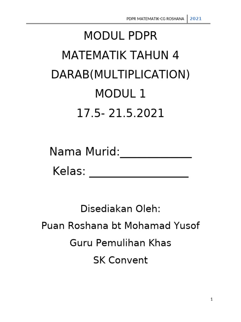 MODUL PDPR MATH | PDF